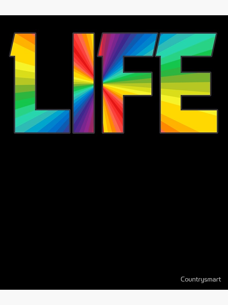 "Colorful Life Word Art Design Simple Word Trendy Life Design To ...