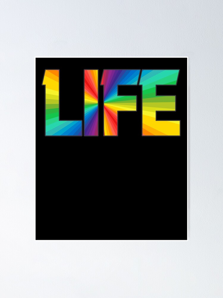 "Colorful Life Word Art Design Simple Word Trendy Life Design To ...