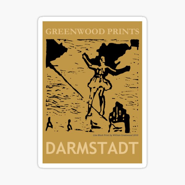 "DARMSTADT GREENWOOD PRINTS" Sticker for Sale by BILLYWAGON | Redbubble