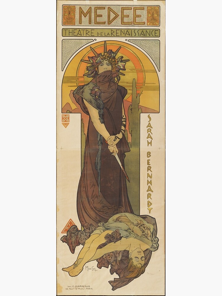 "Alphonse Mucha - Meda - Medee" Poster for Sale by rockindesignswv ...