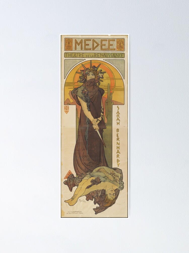 "Alphonse Mucha - Meda - Medee" Poster for Sale by rockindesignswv ...