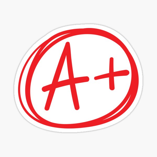 "A+" Sticker for Sale by Sejmen | Redbubble