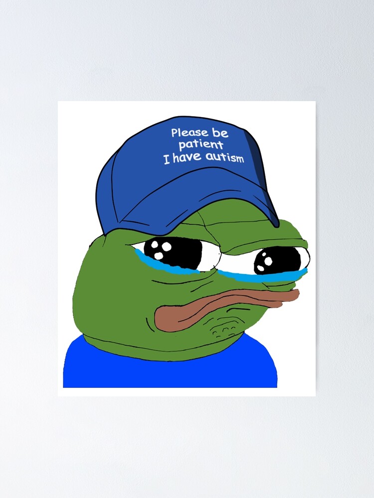 "Pepe Autism Hat" Poster for Sale by Psyche-Lab | Redbubble