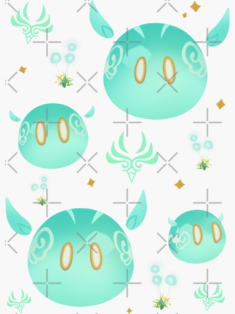 "Genshin Impact Slimes Anime" Sticker for Sale by uve-v | Redbubble
