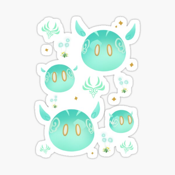 "Genshin Impact Slimes Anime" Sticker for Sale by uve-v | Redbubble
