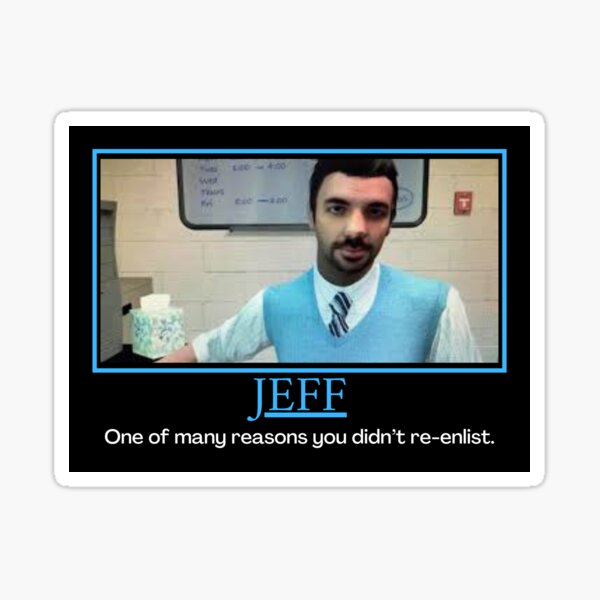 "Jeff- DoD Cyber Awareness Training Demotivational Poster" Sticker for ...