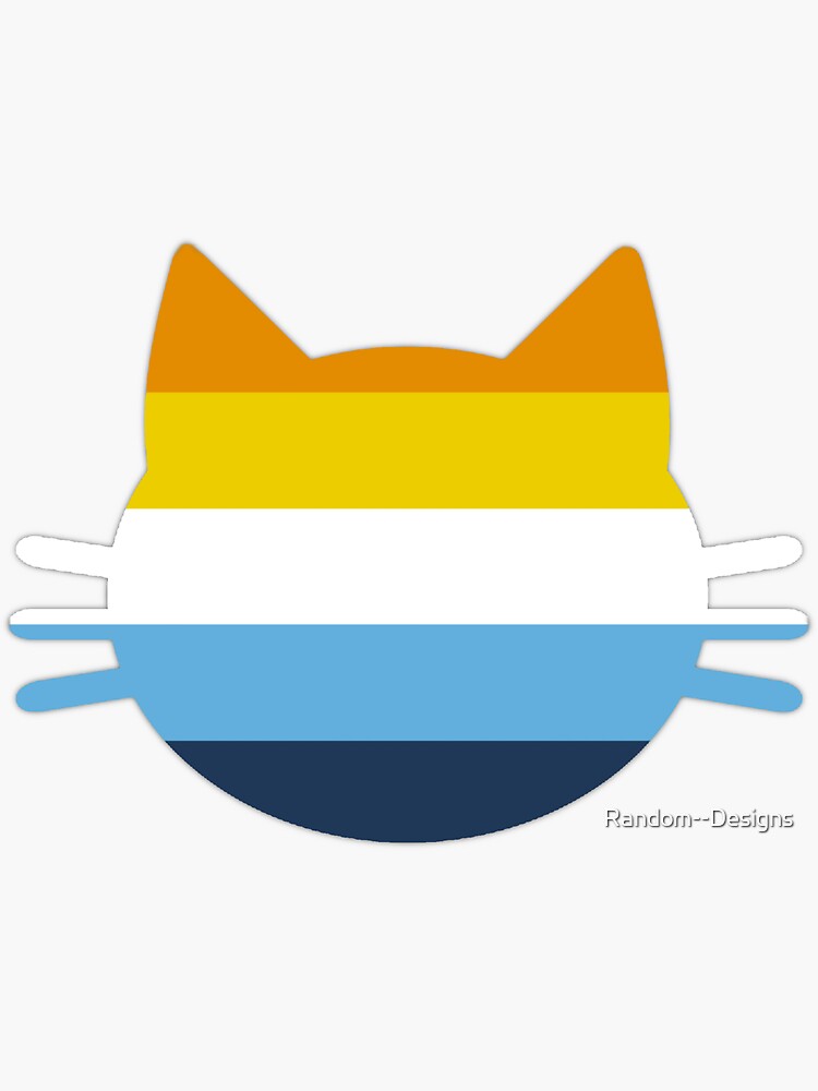 "Aroace flag in cat shape" Sticker for Sale by Random--Designs | Redbubble