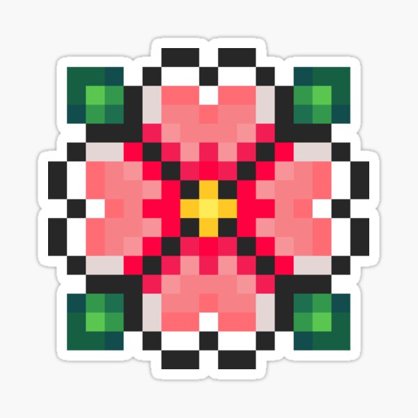 "Sakura flower with Pixel art style" Sticker for Sale by PandaKox ...