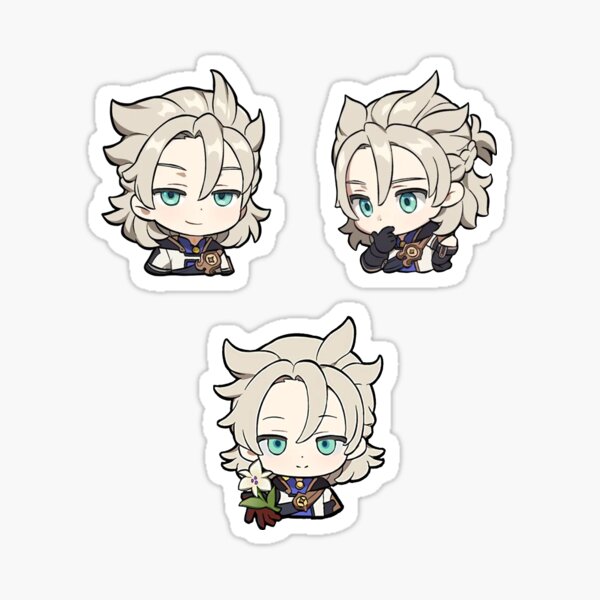 "Chibi Genshin Impact Albedo iPhone Case" Sticker for Sale by ...