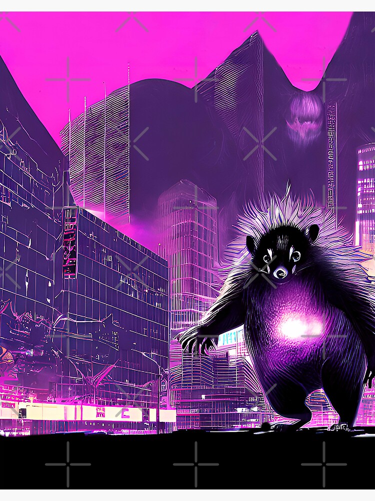 "Skunkzilla - Skunk Godzilla in Tokyo" Sticker for Sale by ep-pandality ...