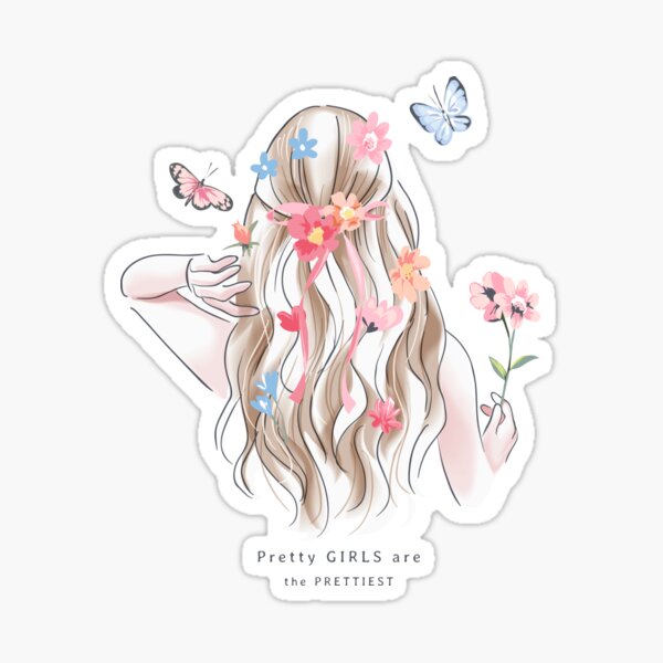 "pretty girls are the prettiest" Sticker for Sale by kdhabana | Redbubble
