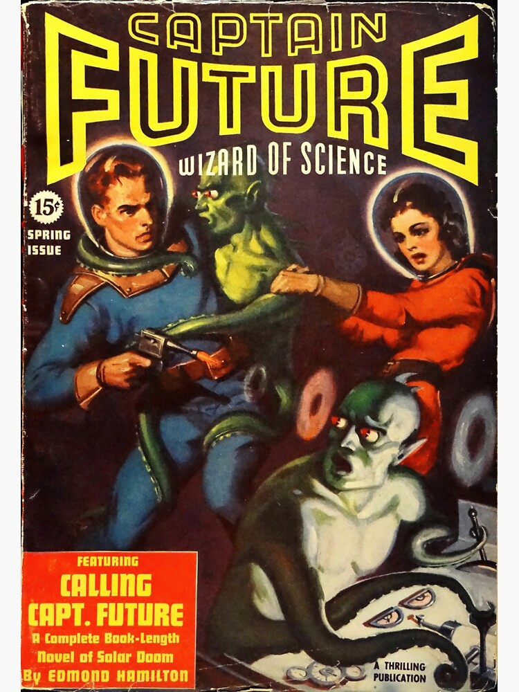 "Captain Future Wizard of Science" Sticker by honeyblack | Redbubble