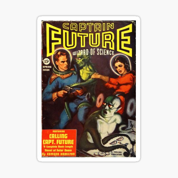 "Captain Future Wizard of Science" Sticker by honeyblack | Redbubble