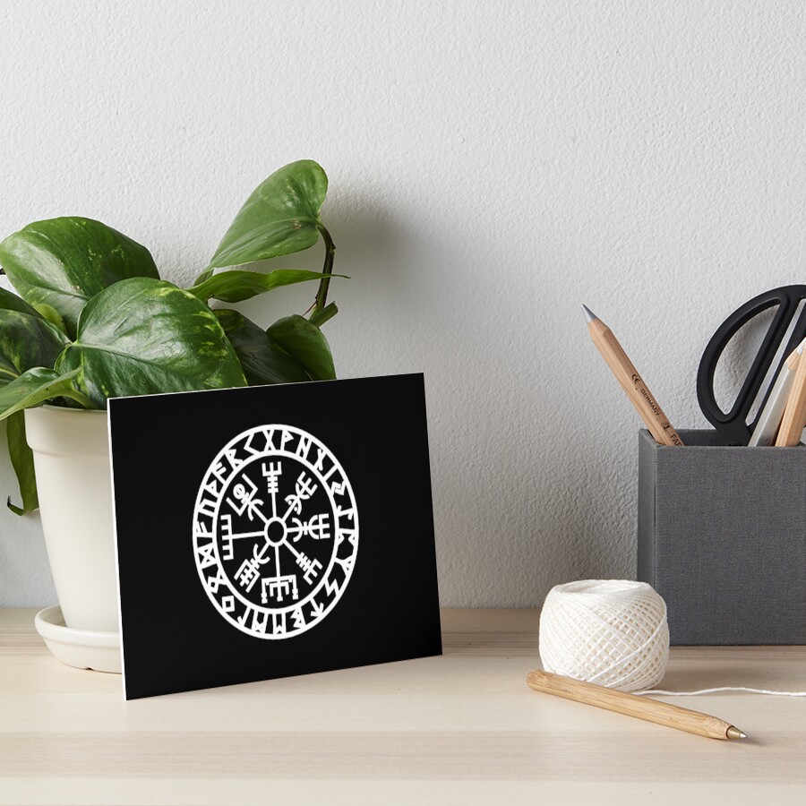 "Vegvisir, Icelandic, Futhark Runes Compass, Norse Mythology, Viking ...
