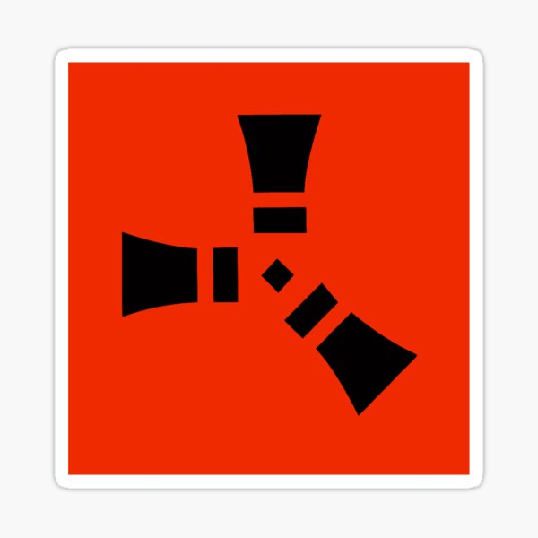 "Rust video game logo " Sticker for Sale by JoyfulDayzz | Redbubble