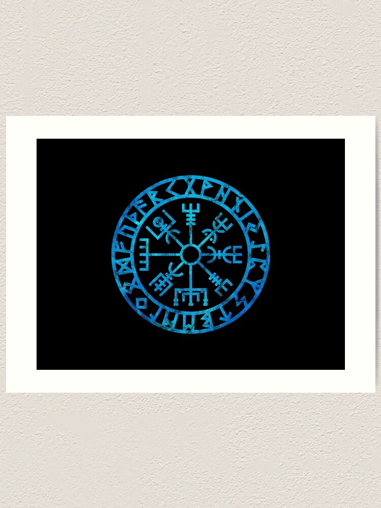 "Vegvisir, Icelandic, Futhark Runes Compass, Norse Mythology, Viking ...