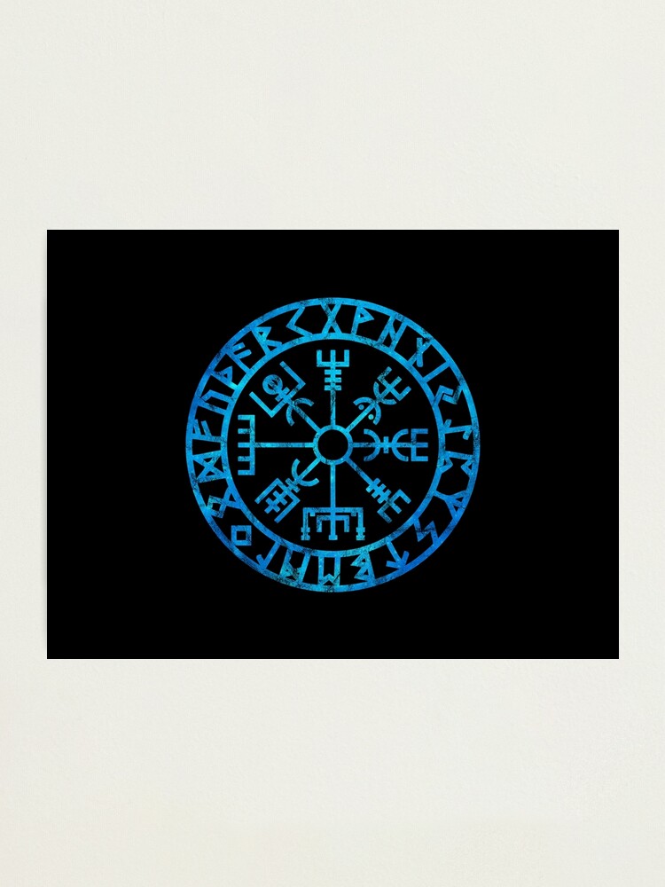 "Vegvisir, Icelandic, Futhark Runes Compass, Norse Mythology, Viking ...