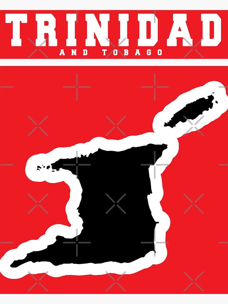"Trinidad Colour Block Map" Sticker for Sale by identiti | Redbubble