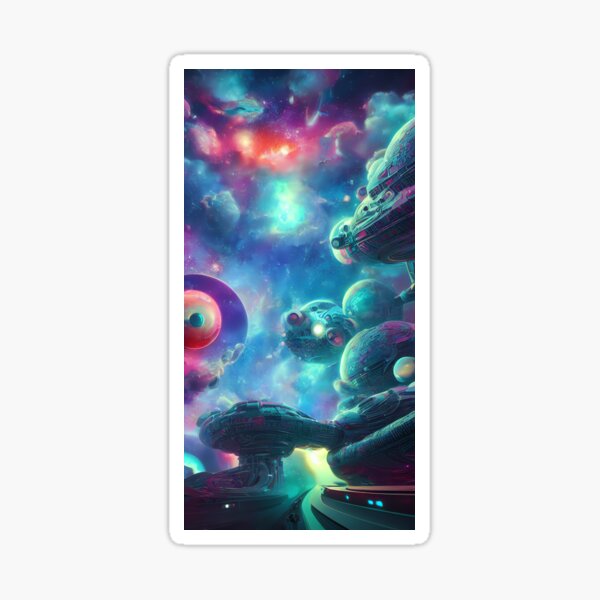 "Space City Nebula" Sticker for Sale by OkamiDoto | Redbubble