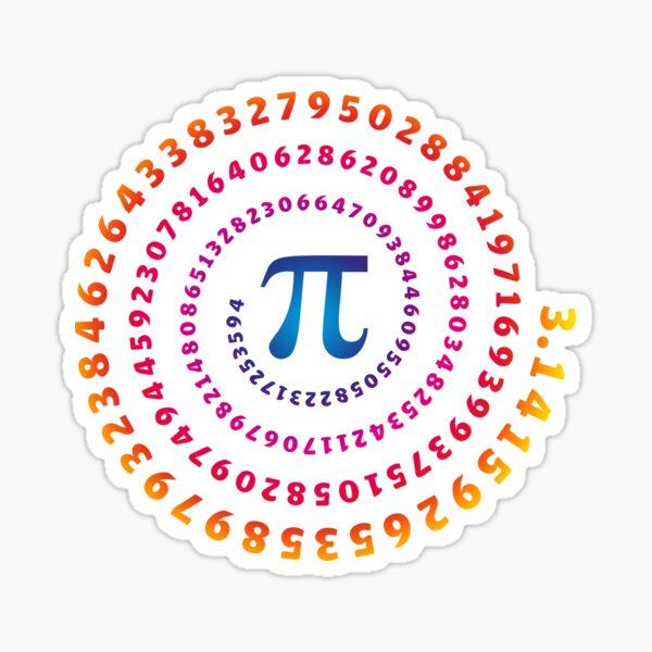 "Pi Day, Spiral, Math Lover, Irrational Number" Sticker for Sale by ...
