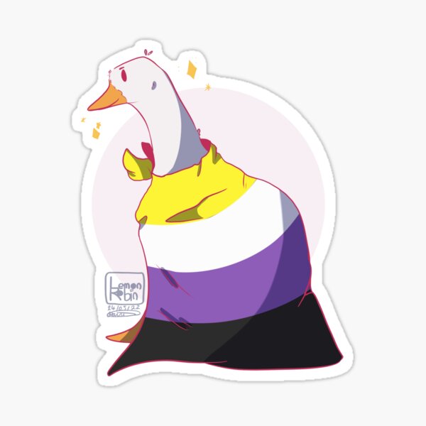"Non binary duck pride" Sticker for Sale by Lemonrobin | Redbubble