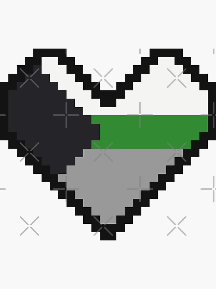 "Pixel Art Pride Heart - demiromantic" Sticker for Sale by ...