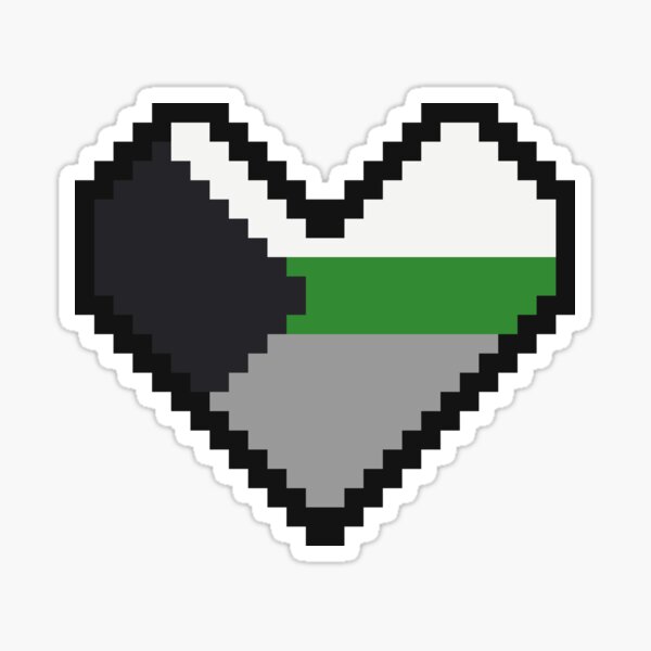 "Pixel Art Pride Heart - demiromantic" Sticker for Sale by ...