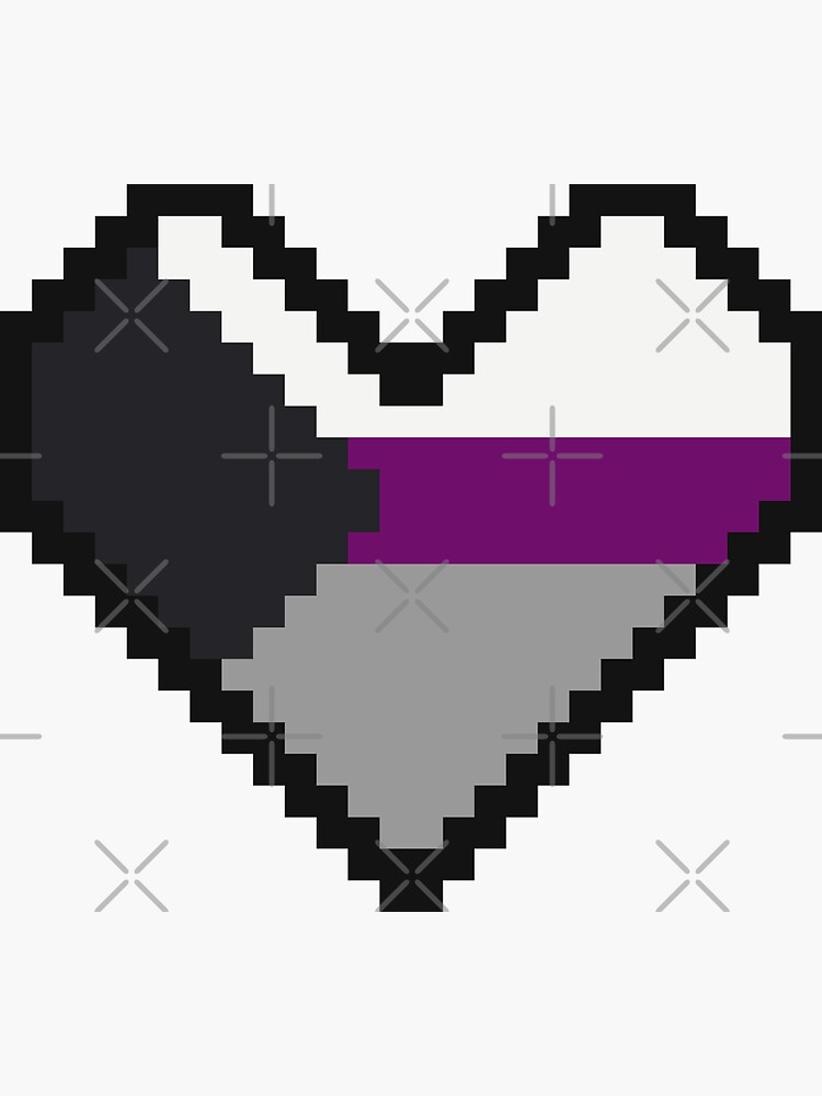 "Pixel Art Pride Heart - demisexual" Sticker for Sale by GoldThornGuild | Redbubble