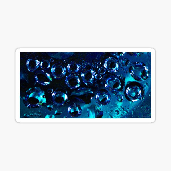 "Deep Water Organic Abstract Blue Art" Sticker for Sale by ...