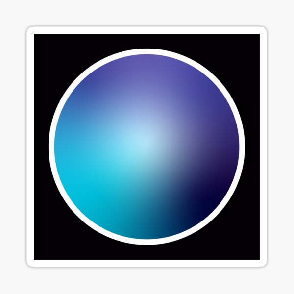 Pegatina «círculo azul, diseño de círculo, globo, diseño 3d.» de ...