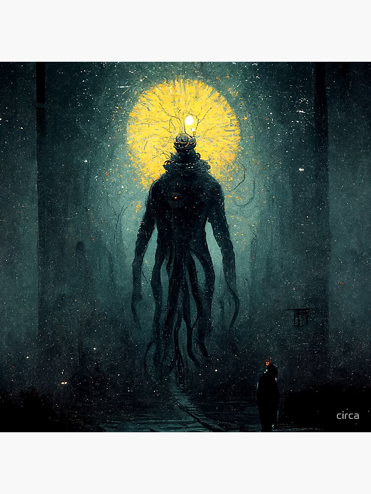 "Lovecraftian Figure" Sticker for Sale by circa | Redbubble