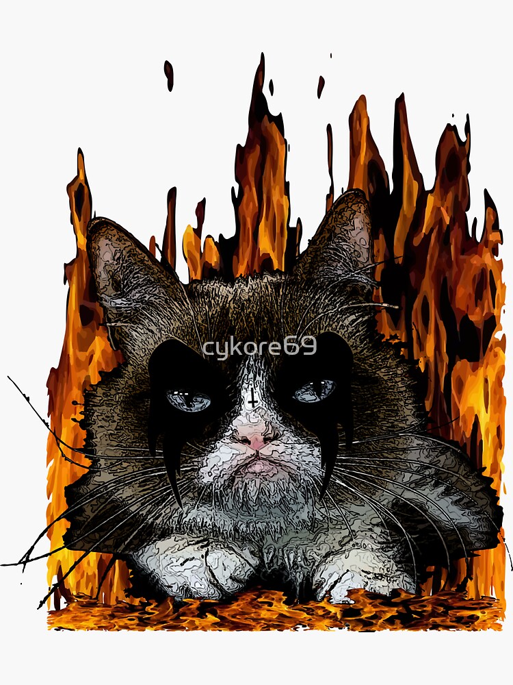 "Hellcat" Sticker for Sale by cykore69 | Redbubble
