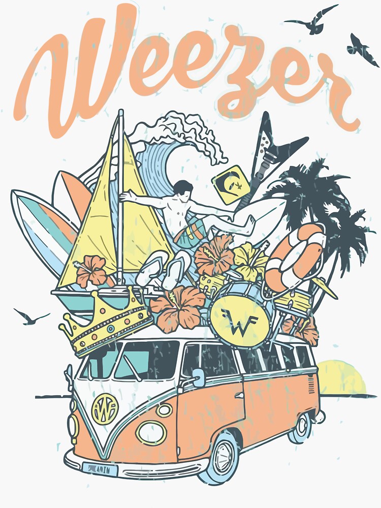 "Weezer" Sticker for Sale by hatihatimeledak | Redbubble