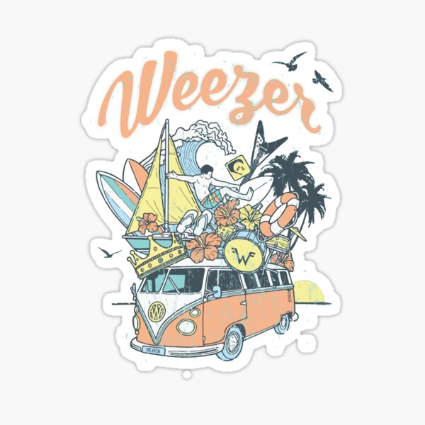 "Weezer" Sticker for Sale by hatihatimeledak | Redbubble