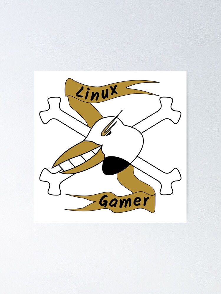 "Linux Gamer Pirate Flag" Poster for Sale by Cheiron | Redbubble