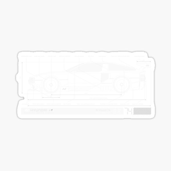 "N VISION 74 BLUEPRINT" Sticker for Sale by donnyshintai | Redbubble