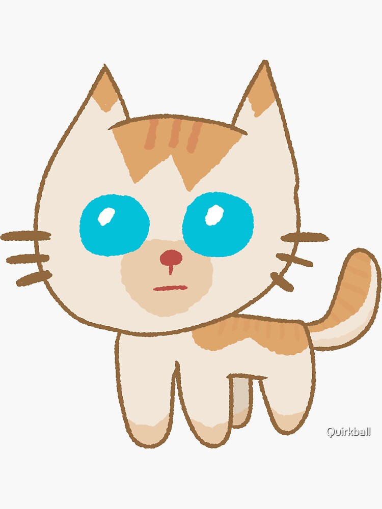 "TBH Creature Ginger Cat" Sticker for Sale by Quirkball | Redbubble