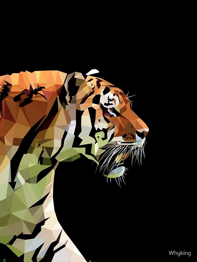 "Tiger Prowling | Low poly vector" T-shirt by Whyking | Redbubble