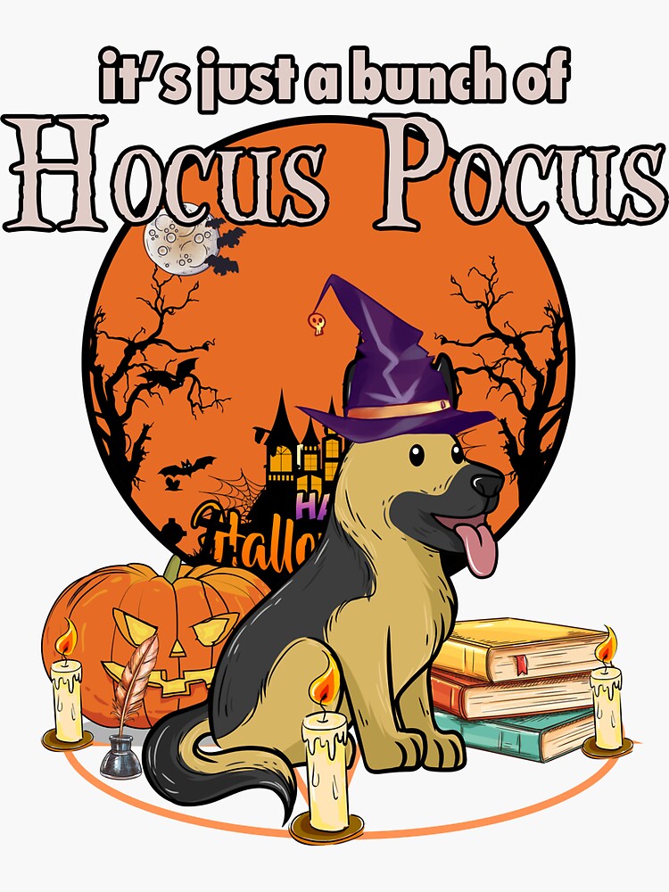 "It's Just A Bunch Of Hocus Pocus Dog Halloween Gift For German ...