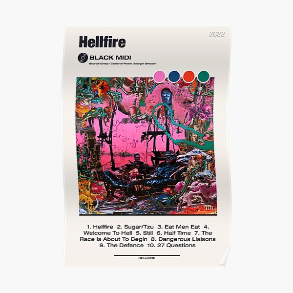 "Black Midi Hellfire poster" Poster for Sale by DirtyBootlegs | Redbubble