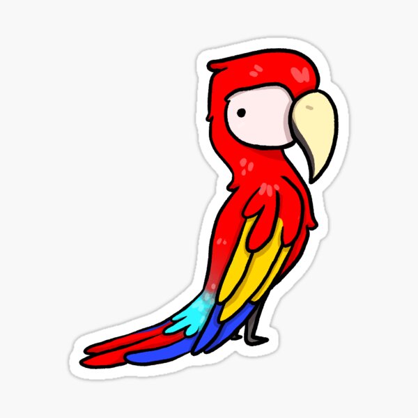"Cute and Colorful Parrot" Sticker for Sale by SydneyMaeBee | Redbubble