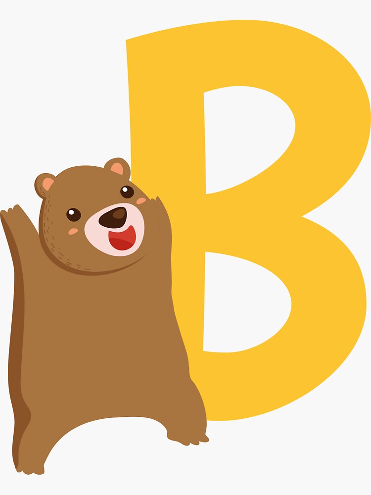 "Bear with animal alphabet" Sticker for Sale by Badwy1895 | Redbubble