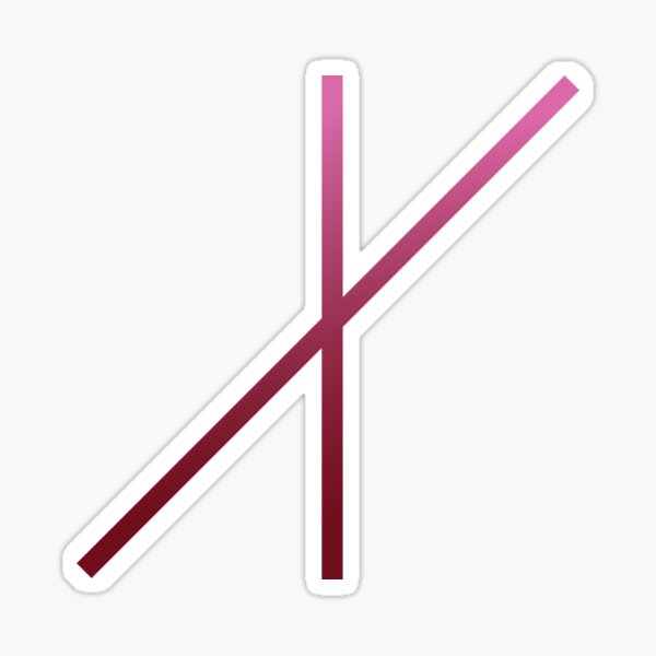 "pink lines, line art, line design, pink, art deco, fun design" Sticker ...