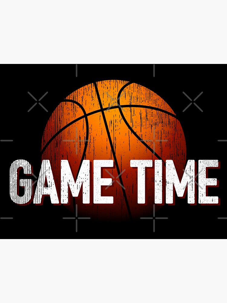 "Game Time | Distressed Basketball Design" Sticker for Sale by Slam-Dunkan | Redbubble