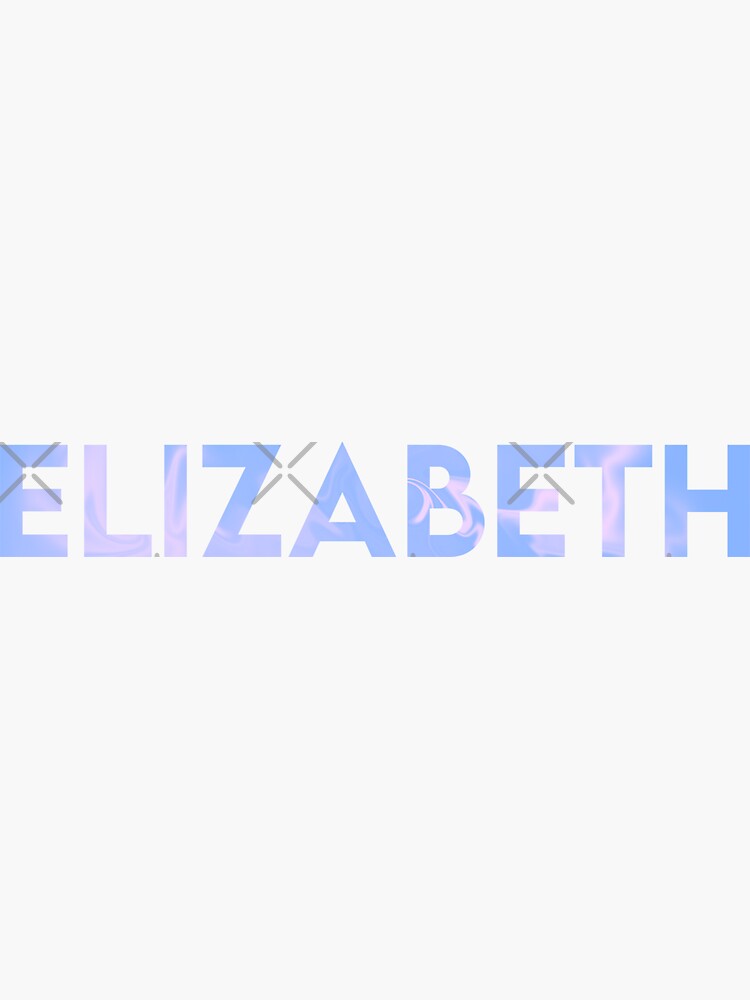 "Elizabeth Name" Sticker for Sale by ellebackup | Redbubble