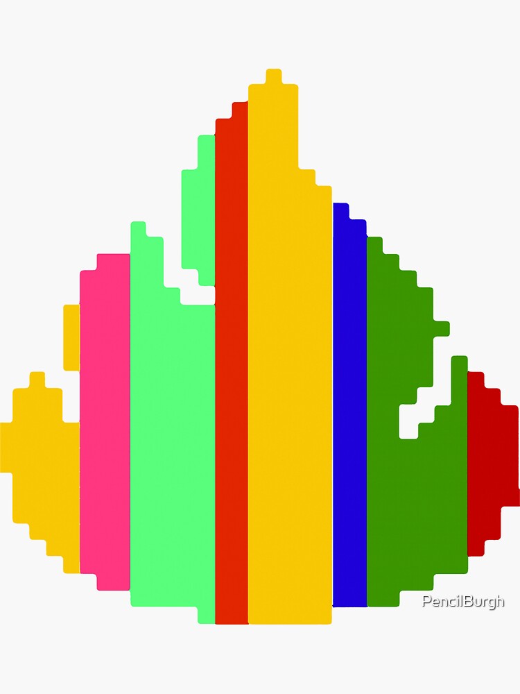 "8 bit art (pixel art)" Sticker for Sale by PencilBurgh | Redbubble