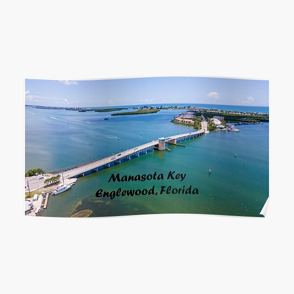 "Manasota Key Bridge Aerial Photo (Tom Adams Bridge)" Poster for Sale ...