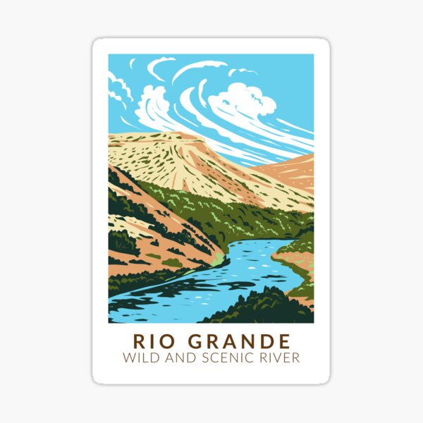 "Rio Grande Wild and Scenic River Vintage" Sticker for Sale by ...