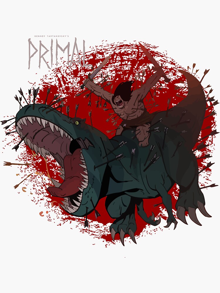 "Primal Adult Swim" Sticker for Sale by meicahaya454 | Redbubble