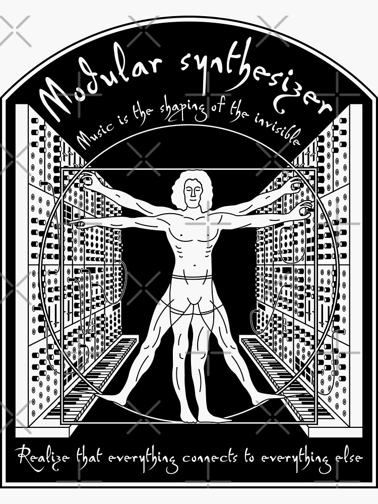 "Vintage Modular Synth Player" Sticker for Sale by AtomicMalibu | Redbubble